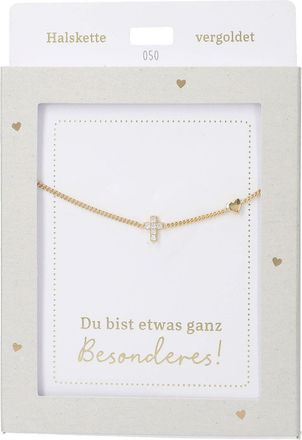 Depesche Damen Halskette mit Herz-Anh&auml;nger, Silberfarbend oder Goldfarbend, 42-47cm Verstellbar, in verschiedenen Varianten mit Symbolen, Buchstaben oder Stern