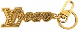 Louis Vuitton unisex, Pre-owned, Jaune, Taille: ONE Size Porte-cl&eacute;s en tissu Pre-owned