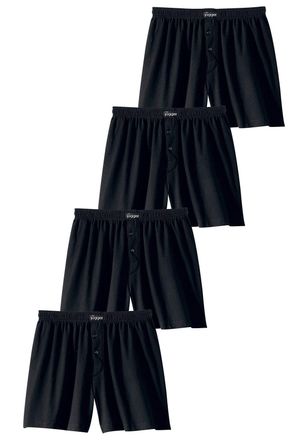 Le Jogger Herren Boxershorts, Retro-Shorts, schwarz, 4er Pack (7)