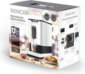 Sencor SES 7210WH-Machine Expresso Automatique-caf&eacute; &agrave; grain
