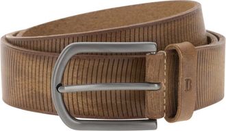 Boggi Milano Homme, Accessoires, Beige, Taille: 105 CM Carved Leather Belt