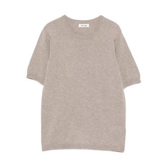 Soft Goat Rundhals-Kurzarmpullover - - Knitwear - Damen - Grau - M