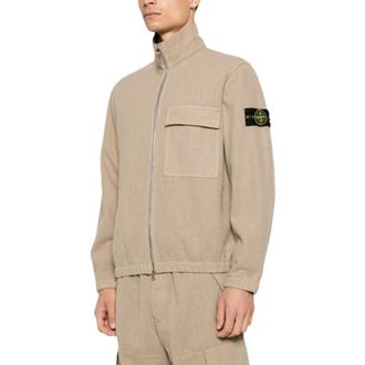 Stone Island Wool-Nylon Flannel-TC Hemdjacke - - Jackets - Herren - Braun - M