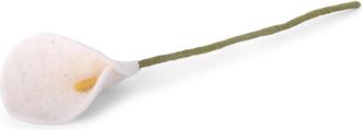 Én Gry & Sif Filzblumen handgefilzte einzelne Lilie/Flamingoblume/Calla - Blumen aus Filz - Fair Trade handgemacht (1 Blume (weiß))