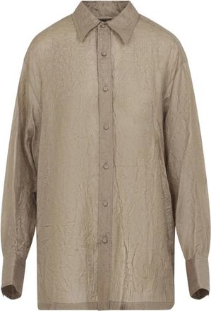 Carven Chemise &agrave; manches tombantes - Femme - Blouses et Chemises - Beige - Taille: 38 FR