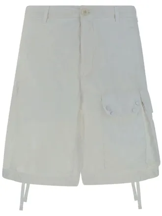 Ten c Badeshorts mit Logo-Applikation - Wei&szlig;