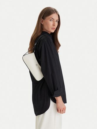 Calvin Klein Handtasche Calvin Klein Ck Canvas Small Shoulder Bag LV04F3347G Wei&szlig;