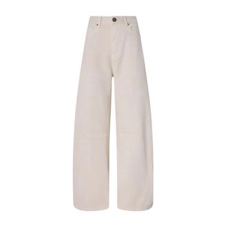 Pinko Pinko, Femme, Jeans, Beige, Taille: W26 Emma Jean Coupe Tonneau
