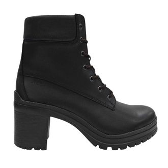 Jack Wills Fada Stiefeletten f&uuml;r Damen, Leder, High Heel (Dunkelbraun)