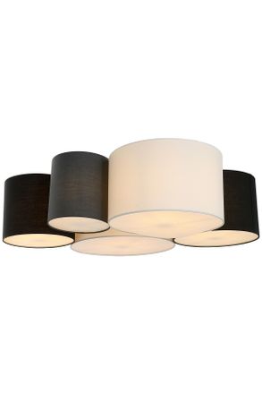 Novel Deckenleuchte, Weiß, Metall, Kunststoff, Textil, 76x26x90 cm, Lampen & Leuchten, Innenbeleuchtung, Deckenleuchten