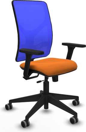 Piqueras y Crespo B&uuml;rostuhl aus Kunstleder mit 3D-Armlehnen, h&ouml;henverstellbare Lendenwirbelst&uuml;tze, ausgestattet mit Syncro/Traslack und Schneideschaum, mit Rollen von 6