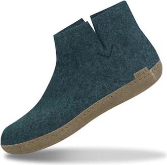 Glerups dk G Ankle Shoe Mixte Adulte Pantoufles en Feutre,Chaussons, Turquoise (Petrol),36 EU