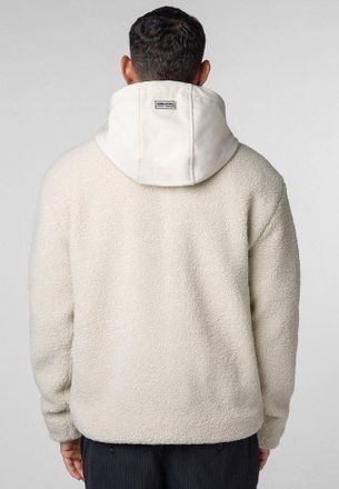 Sublevel Fleecejacke Herren Fleecejacke mit Kapuze Kontrasteins&auml;tze aus Softshell, Eingrifftaschen