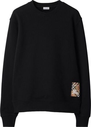 Burberry Check-patch Cotton Sweatshirt