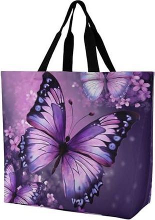 Generic Magnifique OEuvre DArt Repr&eacute;sentant Un Papillon Violet Sac Fourre Tout Imperm&eacute;able Tote Bag D&eacute;contract&eacute; Sac Fourre-Tout Pour Gym Universit&eacute; Travail