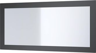 Vladon Spiegel Lima, Made in Germany, Wandspiegel mit Rahmen im modernen Stil, Schwarz matt (89 x 45 cm)