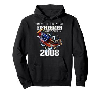 BDAZ 18. Geburtstag 2008 Fisherman Barsch Angeln 18 Jahre alt Pullover Hoodie