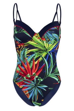 Fashy Damen Badeanzug, mareblu (78% PA Recycled), Vivid-tropicals
