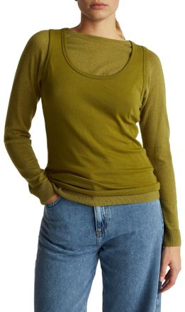 Benetton Damen Maglia M/L 1035d1p17 Pullover, gr&uuml;n, XL