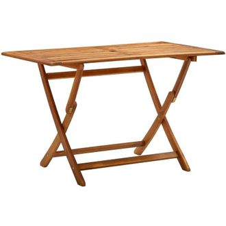 vidaXL Vidaxl - Table de jardin pliable 120x70x75 cm Bois dacacia massif