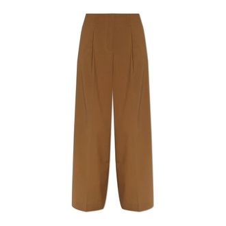 Lacoste Runway Wide Fit Wollmischung Hose - - Trousers - Damen - Braun - XS