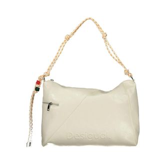 Desigual Femme, Sacs, Blanc, Taille: ONE Size Half Logo Bag Leiria 2.0