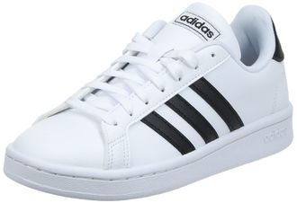 adidas Damen Grand Court Sneaker, Wei&szlig; Schwarz, 36 1/3 EU