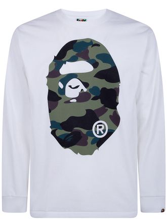 A Bathing Ape 1St Camo Big Ape Head Ls Tee M T-Shirt