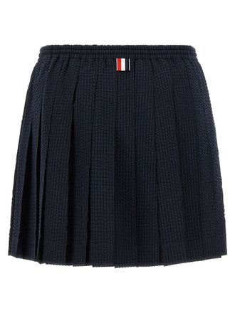 Thom Browne Womens Blue Wool Long Skirt