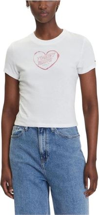 Tommy Hilfiger Femme, Tops, Blanc, Taille: 38 FR T-Chemises