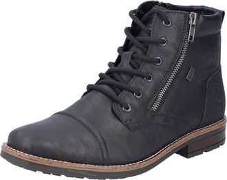 Rieker Winterstiefelette RIEKER, Herren, Gr. 40, schwarz, Lederimitat, Schuhe, Schnürboots, Winterboots in schmaler Form, Topseller