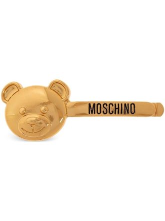 Moschino barrette &agrave; motif Bear - Or