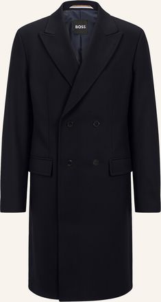 HUGO BOSS Mantel H-Hyde-Db-Peak-234 Slim Fit blau