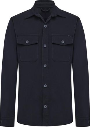Mac Jeans Stretch-Overshirt mit Kentkragen und zwei aufgesetzten Brusttaschen in