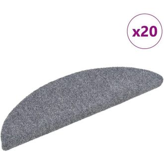 vidaXL Stufenmatten Selbstklebend 20 Stk. Hellgrau 56x17x3 cm - Vidaxl