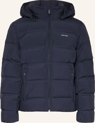 Calvin Klein Daunenjacke Mit Abnehmbarer Kapuze blau