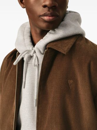 Ami Cotton Harrington Jacket - Brown