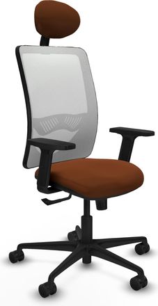 Piqueras y Crespo Stuhl mit Lendenwirbel- und Nackenst&uuml;tze Zulema mit 2D-Armlehnen und festem Kopfteil, ausgestattet mit Sincro 3 Positionen und Schneideschaum, mit Rol