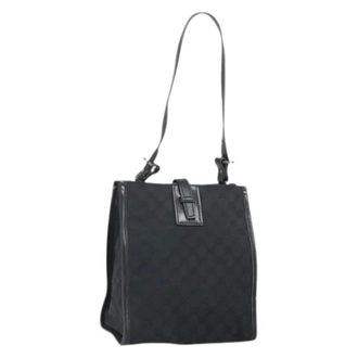 Gucci Sac bandouli&egrave;re en toile Pre-owned - Femme - Pre-owned - Noir - Taille: ONE Size