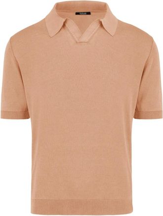 Bomboogie Homme, Pulls, Beige, Taille: L Pull en coton &agrave; col ch&acirc;le