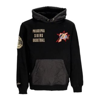 Mitchell & Ness NBA Team Vintage Logo Hoodie - - Sweatshirts & Hoodies - Herren - Schwarzk - XL