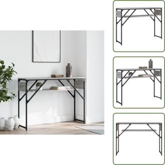 vidaXL The Living Store Konsolentisch mit Ablage Grau Sonoma 105x30x75cm Holzwerkstoff - Konsolentisch - Flurtisch - Sideboard - Wohnzimmerstil - Industriel