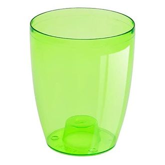 Prosperplast Blumentopf kunststoff COUBI, Transparent gr&uuml;n - 13,2x13,2x16 cm