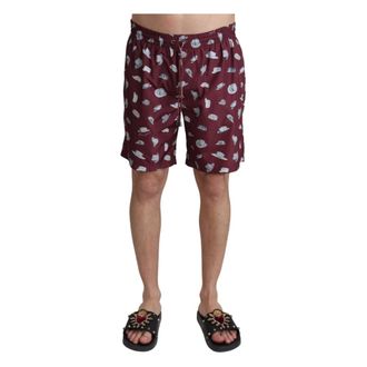 Dolce & Gabbana Homme, Shorts, Multicolore, Taille: S Shorts de bain marron ch&acirc;taigne &eacute;l&eacute;gants