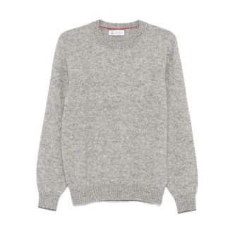 Brunello Cucinelli Rundhalspullover - - Knitwear - Herren - Grau - M