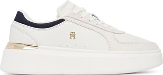 Tommy Hilfiger Sneakers Tommy Hilfiger Th Satin Platform Sneaker FW0FW09307 &Eacute;cru