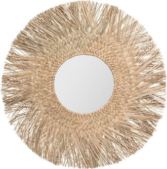 Atmosphera Atmosphera - Spiegel Ael - Schilfrohr D. 80 cm - Beige