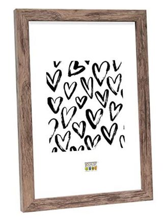 Deknudt Frames S45RH3-20.0X28.0 Bilderrahmen, Holz, Block-Zierleiste, 31,8 x 24,3 x 2,2 cm, Braun