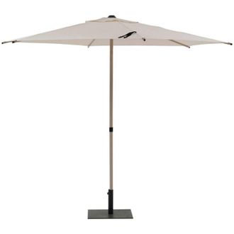 Hesperide Hesperide - Parasol droit rond 2,7m en polyester - M&acirc;t acier 38mm - Syst&egrave;me douverture push-up - Inclinaison ajustable - Couleur bl&eacute;/argile