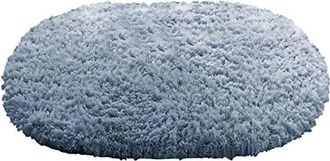 Generic Tapis de salle de bain doux et absorbant en microfibre antid&eacute;rapante &agrave; poils longs - Lavable en machine - Pour salle de bain, baignoire et douche (gri